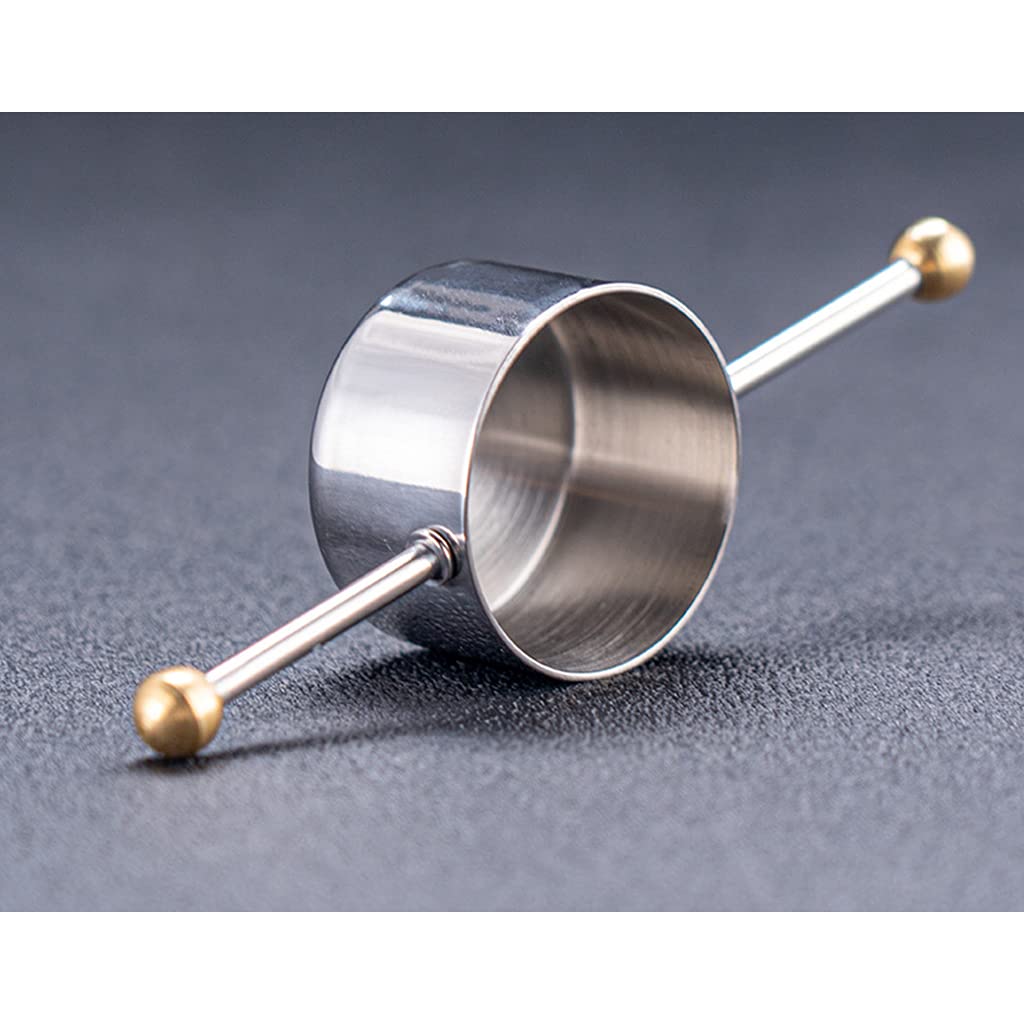 Stainless Steel Bar Jigger with Handle Measuring Tool for Whiskey Cocktail Tequila Liquor Barware 2 pcs (Silver)