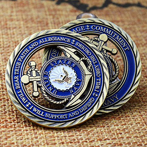 USA Navy Core Values Challenge Coin Collector's Medallion