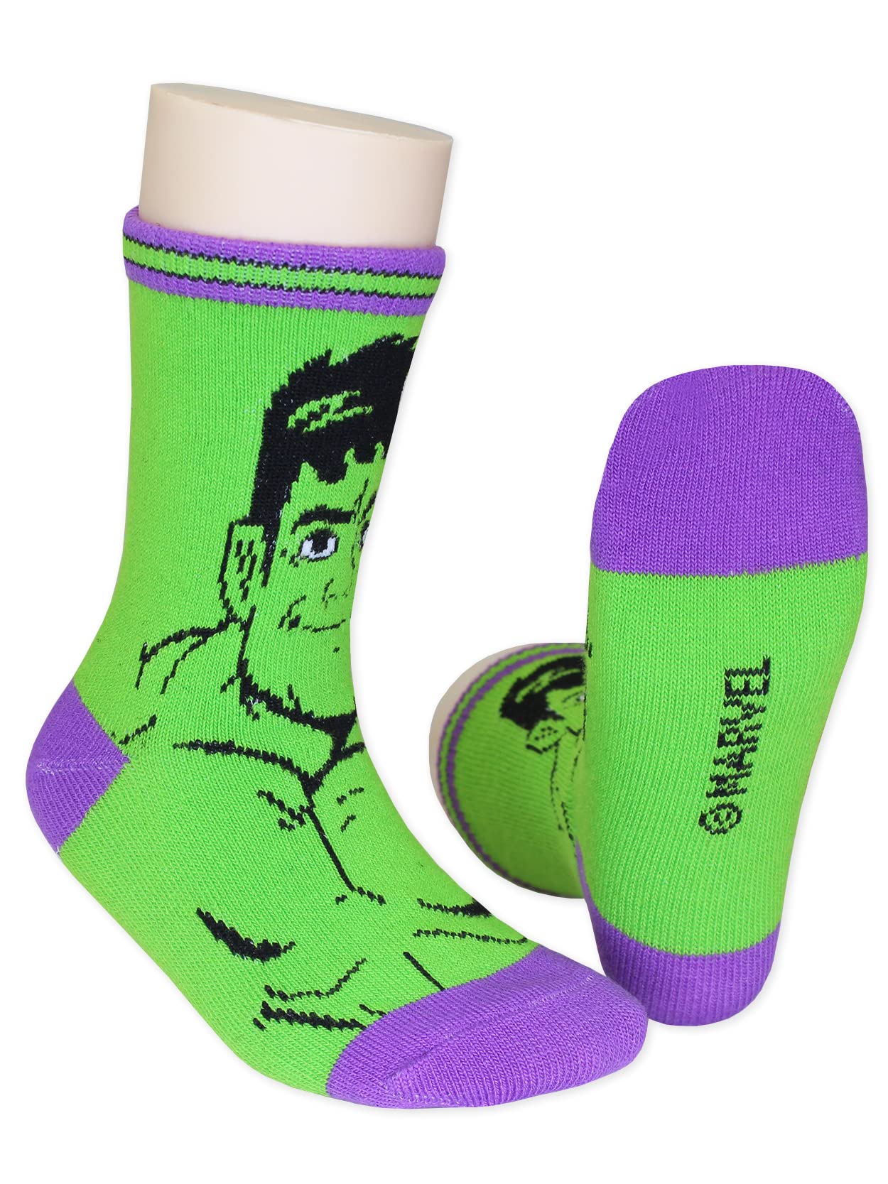 Marvel Super Hero Adventures Boys Toddler Crew Socks, 6 pack, Avengers Multi, 4-5T