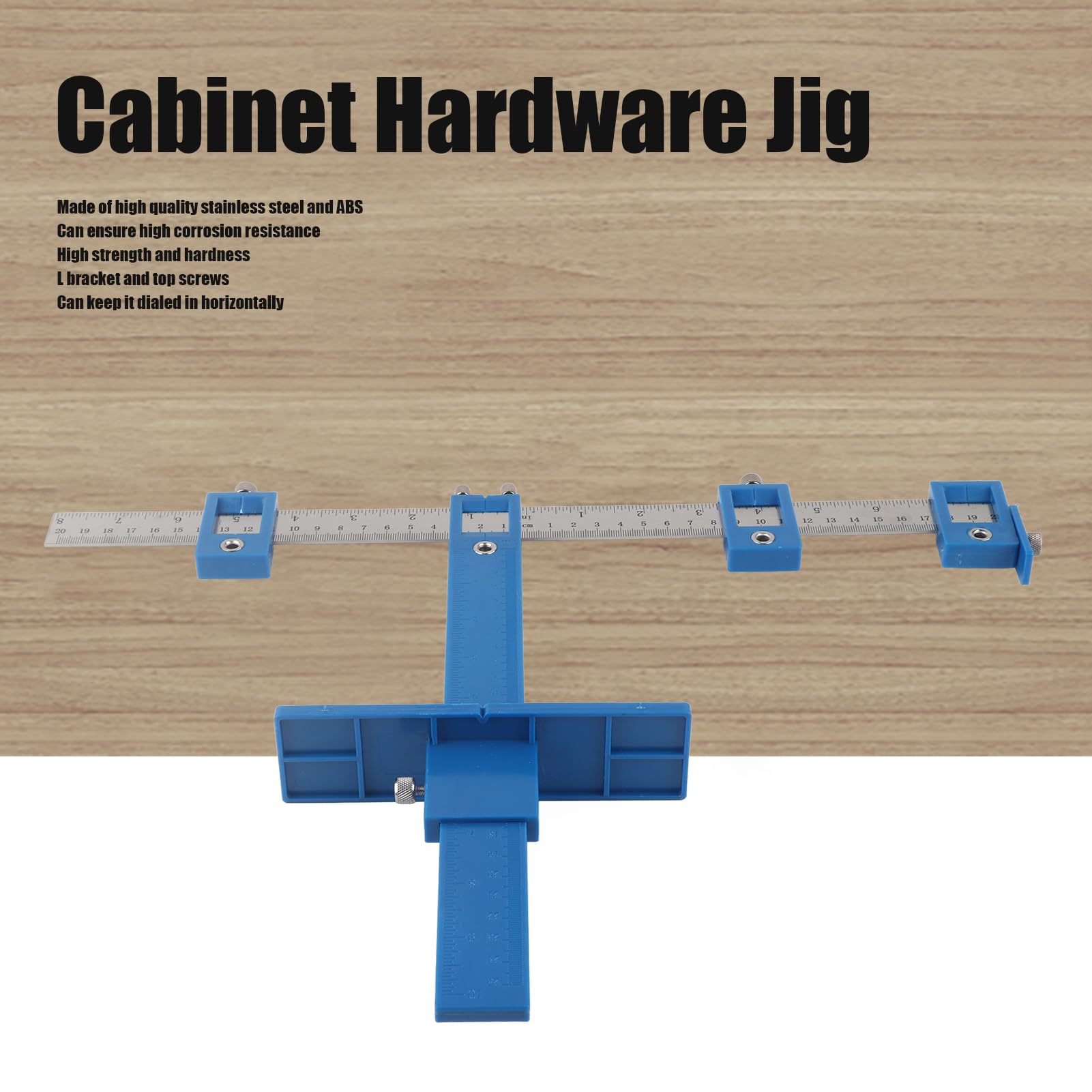 MISNODE Woodworking Hole Positioner Aluminum Alloy Cabinet Hardware Jig Drill Guide Hole Punch Locator Kit Punch Locator for Drawer Door Handle