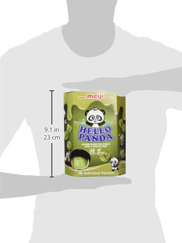 Meiji Hello Panda Matcha Creme Biscuit, 9.1 Ounce (Pack of 10)