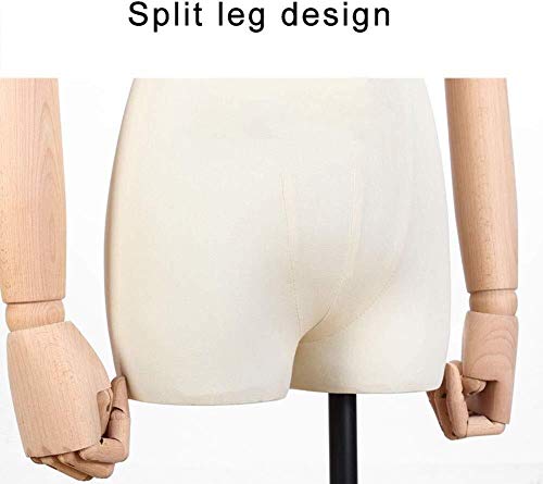 Mannequin Torso Mannequin Dress Form Torso Adjustable Female Tailors Dummy Mannequin Dressmakers Dummies Display Bust Detachable for Clothing Jewelry Display Stand (A)