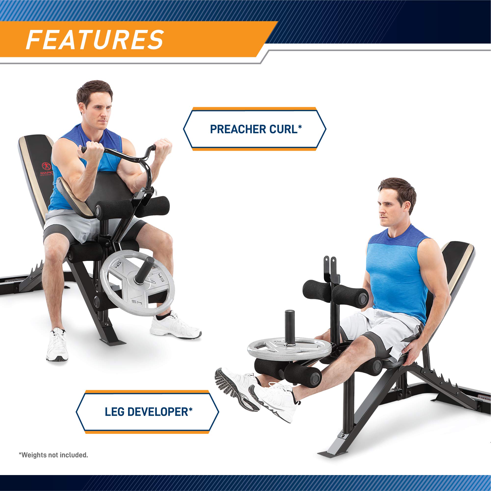 Marcy Adjustable Olympic Weight Bench with Leg Developer and Squat Rack MD-879 black 8.25 x 22.25 x 51.25"