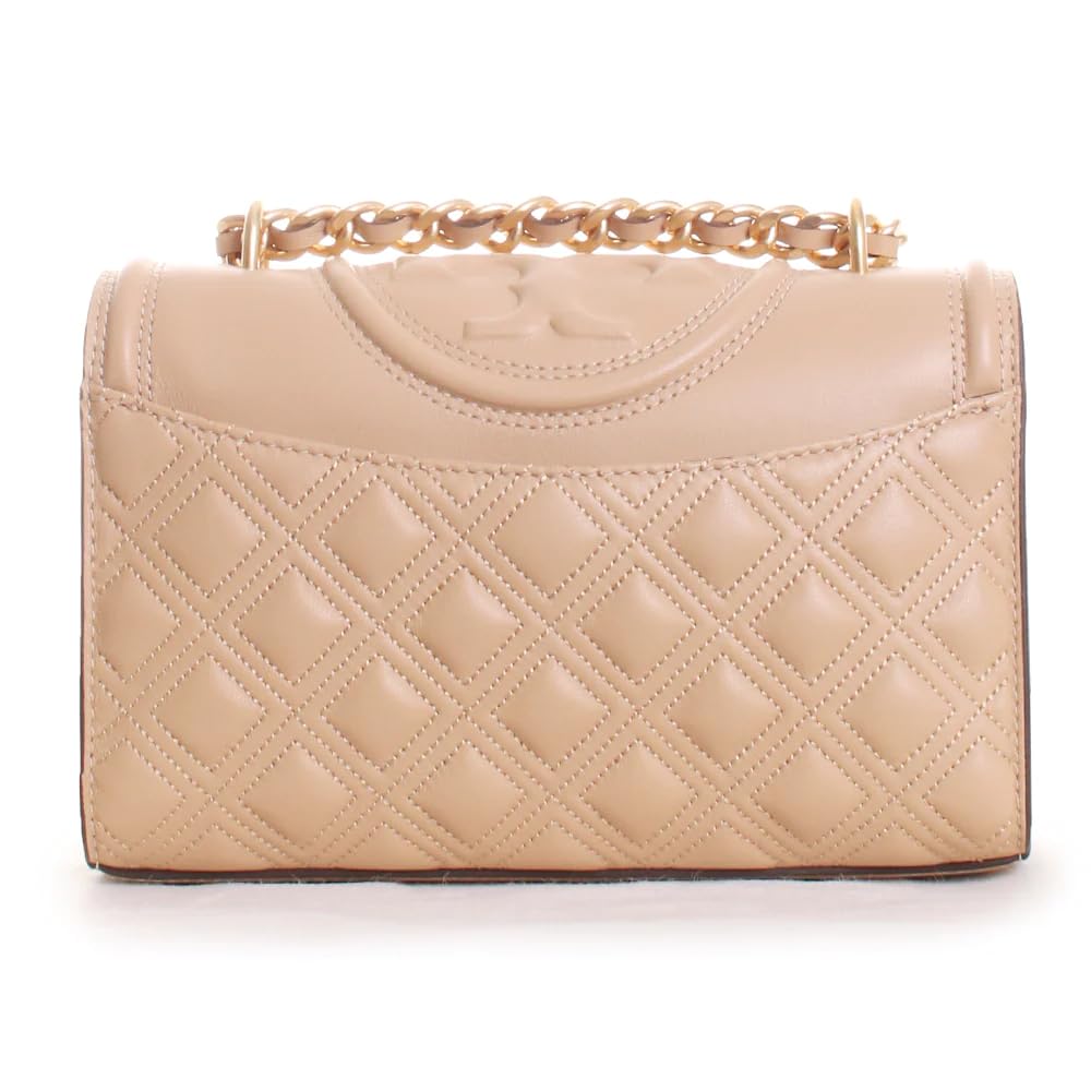 Tory Burch Women's Fleming Small Convertible Leather Shoulder Bag Crossbody Handbag Desert Dune