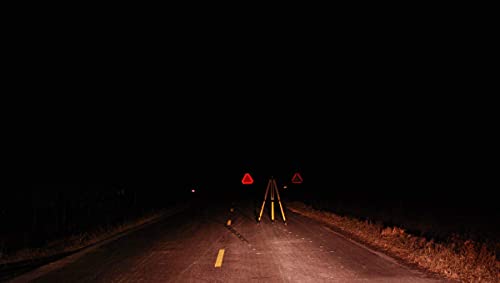 Slow Moving Vehicle Triangle Safety Sign,14"x16" Plastic, Highly Visible, Engineering Grade Reflective for Golf Cart