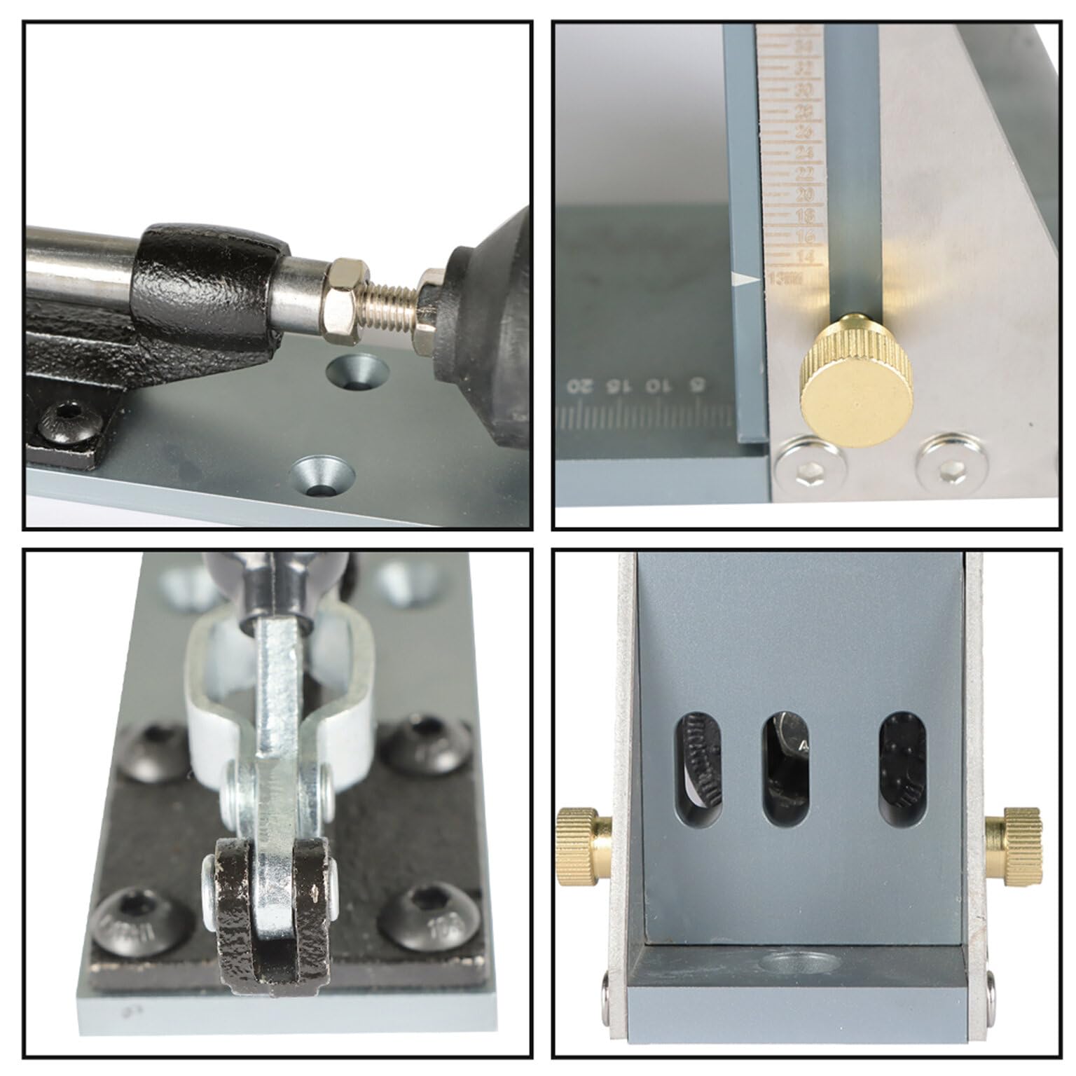 mitoharet Pocket Hole Jig Kit, Adjustable 3-Hole Angle Drill Set, Professional Woodworking Hole Locator