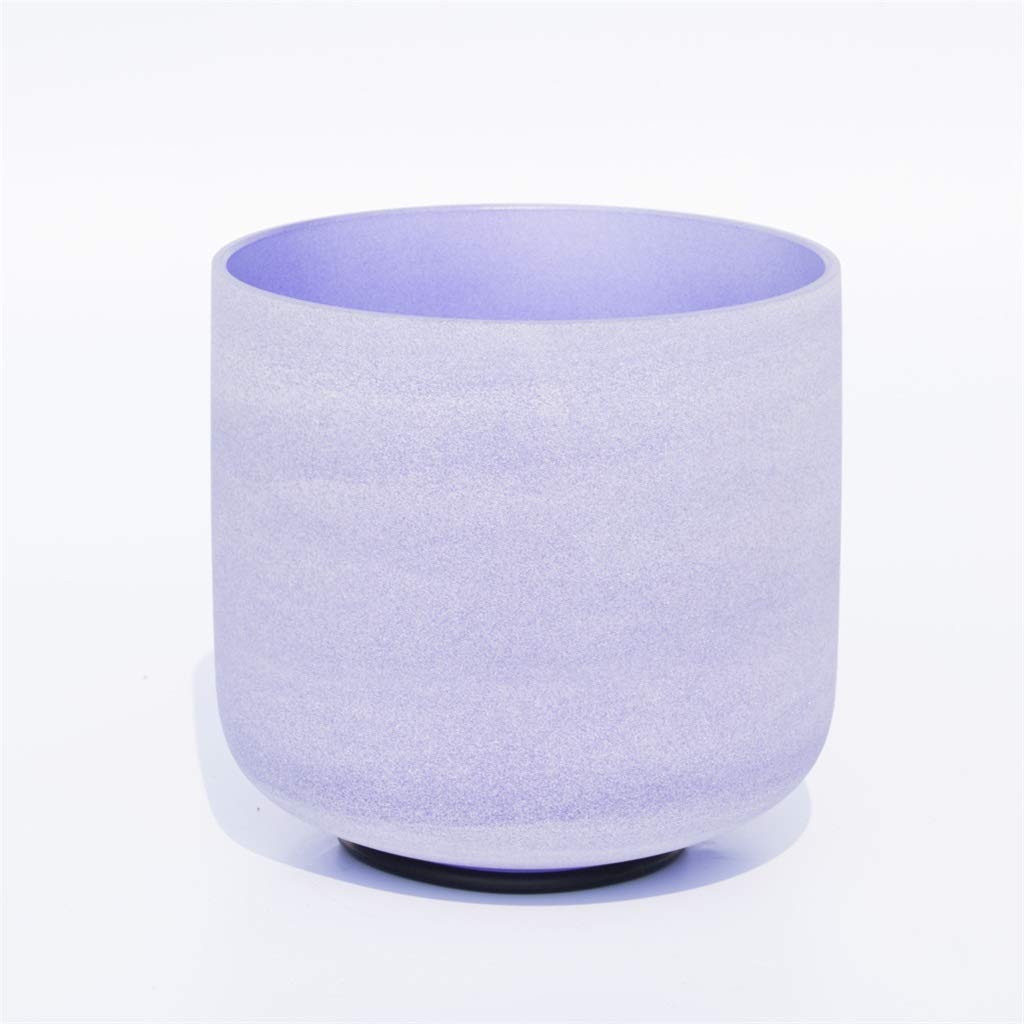 SXNBH 7 Inch B Crown 440hz 432hz Color Inside Purple Quartz Crystal Singing Bowl (Color : 7B432)