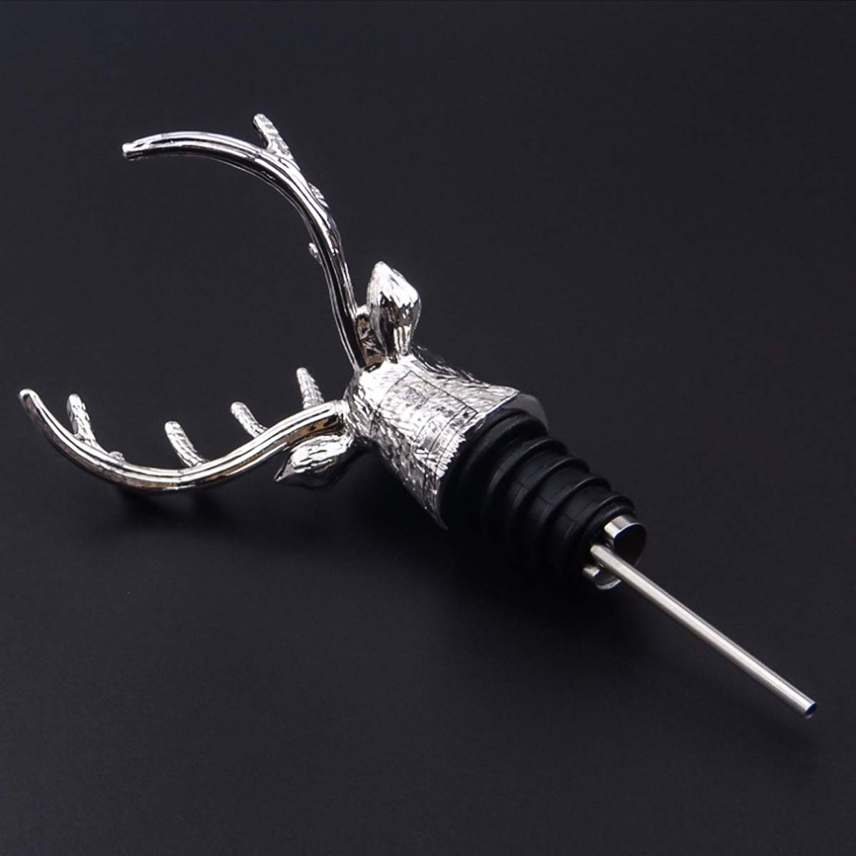 Yinuoday Wine Pourer Aerator, 3D Deer Animal Head Shape Wine Aireators Pourer Spout Silicone Stopper Gift for Wine Lovers