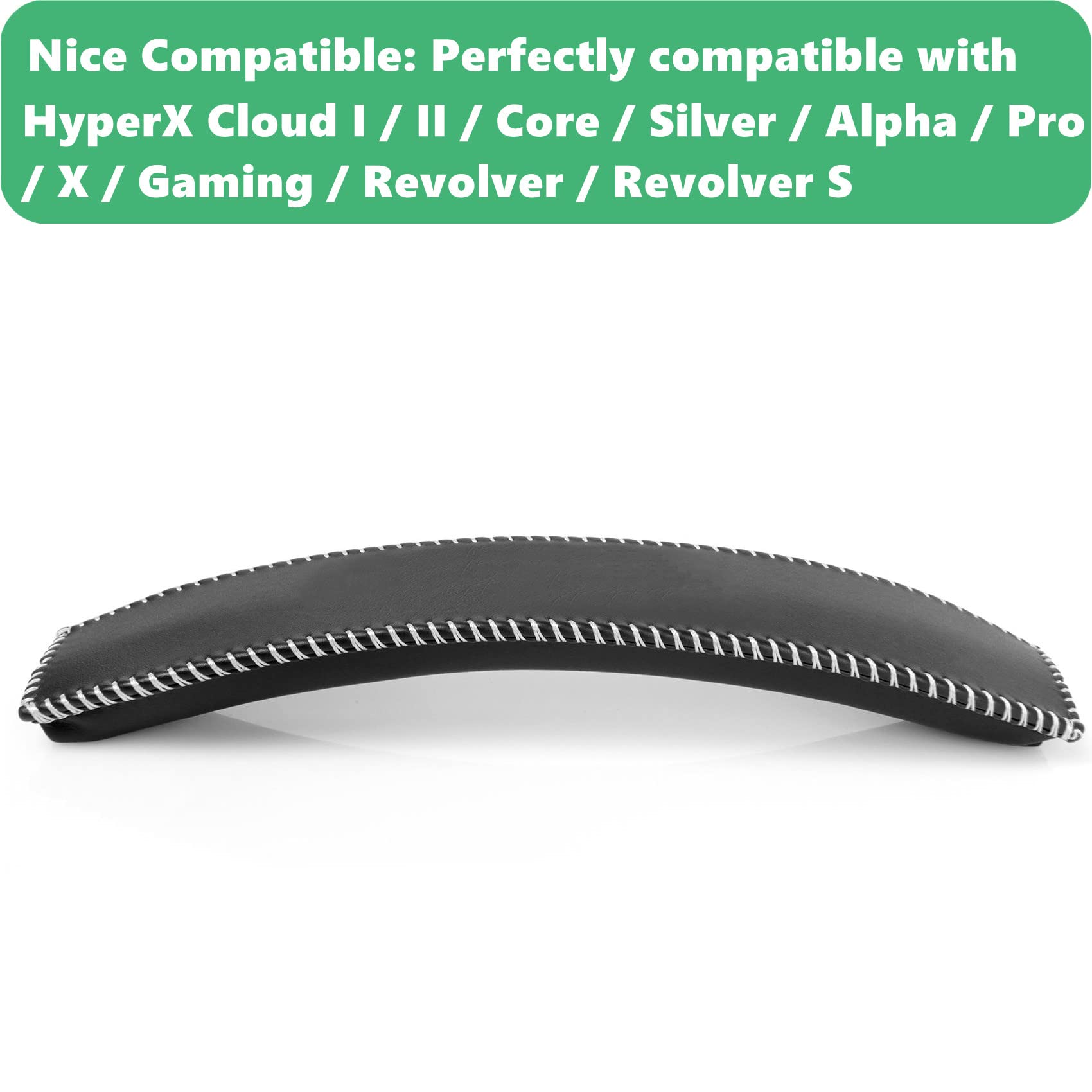 TaiZiChangQin Headband Cushion Pillow Replacement Compatible with HyperX Cloud I/II/Core/Silver/Alpha/Pro/X/Gaming/Revolver/Revolver S Headphone
