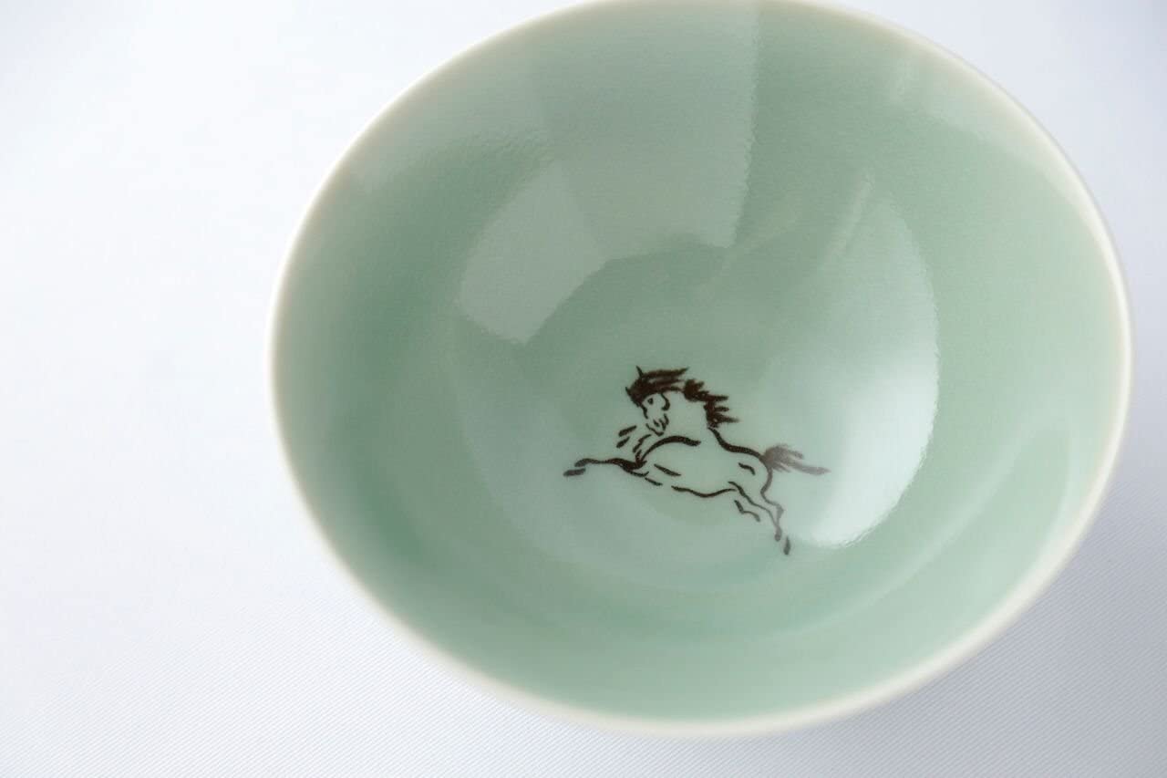 SOMA-YAKI(ware) MATSUNAGA-KAMA(kiln), The rice bowl, Made in Japan, Cobalt blue, large