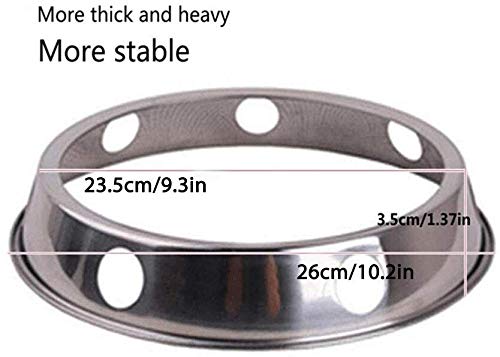 Stainless Steel Wok Ring Wok Rack 7¾-Inch and 9¾-Inch Reversible Size