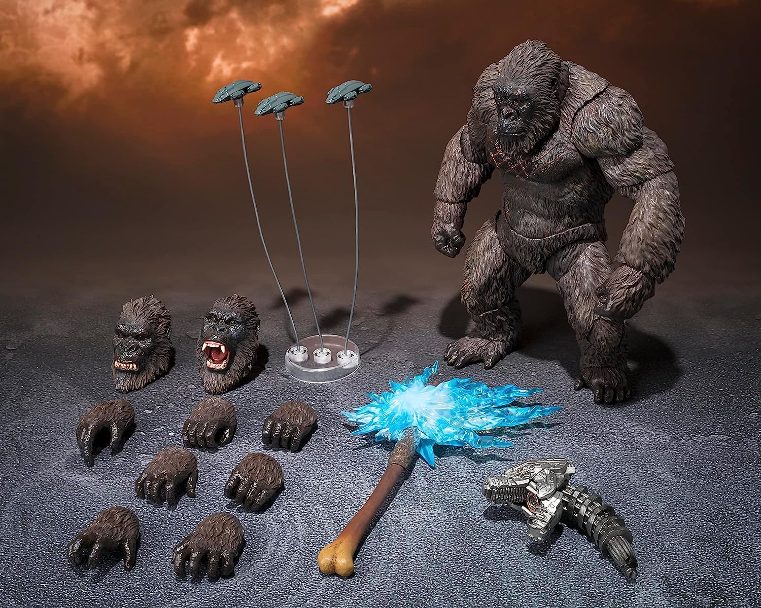 TAMASHII NATIONS - Godzilla vs Kong 2021 - Kong - Event Exclusive Color Edition, Bandai Spirits S.H.MonsterArts Action Figure