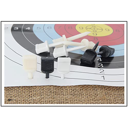 Plastic Archery Target Face Pins Outdoor Shooting Target Nail Pins for Shooting Competitions Exercises Paper Foam Targets, 8 x Black & 8 x White
