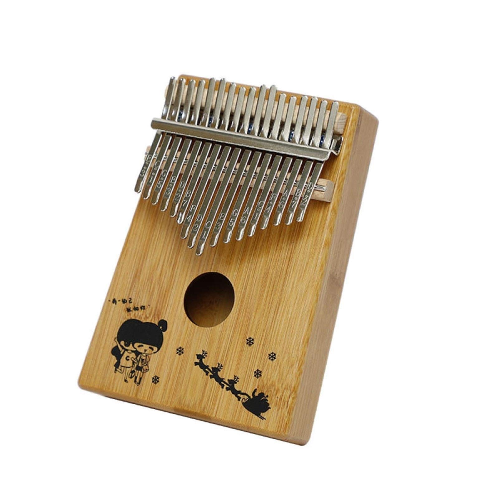 SLFDXDP Thumb Piano Single Board Portable Musical Instrument Kalimba Thumb Piano for Beginners 17-Tone Solid Wood Finger Piano Kalimba Thumb Piano Portable (Color : C)