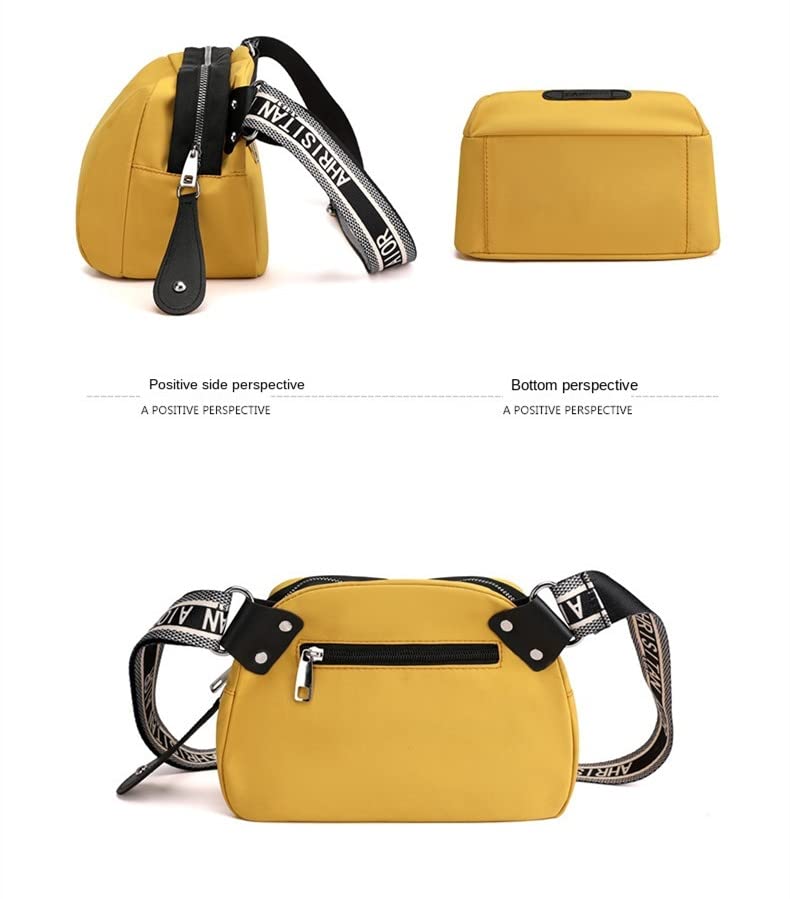 Women Waterproof Shell Small Shoulder Bag Crossbody Bag Oxford Handbags Wide Strap Handbags Purses (RED)