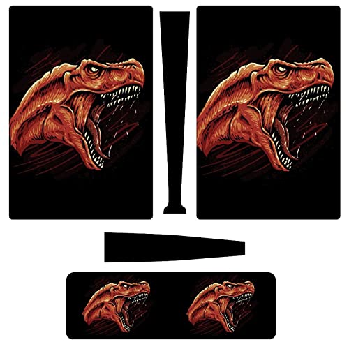 T Rex Head Full Protective Skin Cover Design Wrap Decal Sticker Compatible with PS5 Digital Edition Console and Controller