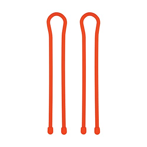 Nite Ize GT18-31-2R3 Original Gear, Reusable Rubber, 18 Inch, 2-Pack, Bright Orange, Made in The USA Twist Tie, 2 Count (Pack of 1)