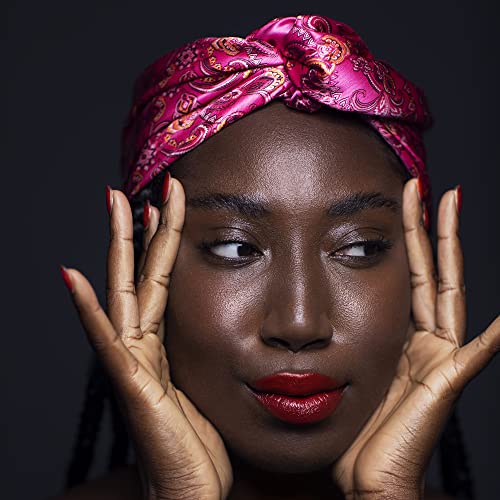 SLIP Silk X Alice + Olivia Reversible Pure Silk Hair Wrap - Spring Time - Maintains Hairstyle, Prevents Friction, Tangles and Curls - One Size Fits All