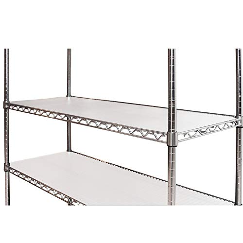 Slendor Wire Shelf Liner Value Pack of 5 Heavy Duty Waterproof Non-Adhesive Industrial Strength Plastic Mats for Tier Shelving Unit, 16 x 36 Inch Clear