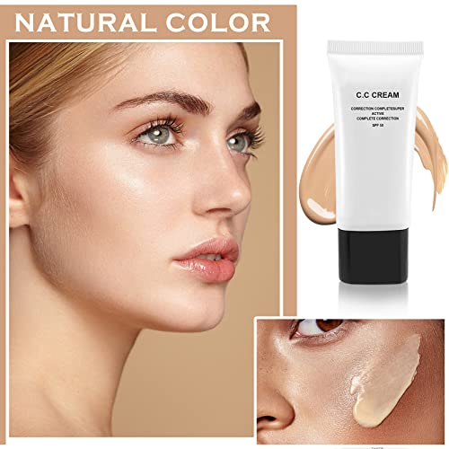 NVLEPTAP CC Cream SPF 43 - Self-Adjusting, Moisturizing & Brightening for Mature Skin, Natural Color, Primer & Concealer
