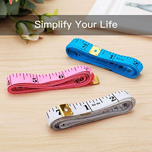 Measuring Tape 3 Pack, Tape Measure for Body Double Scale Measurement Tape for Sewing, Body, Tailor 150 cm/60 Inch