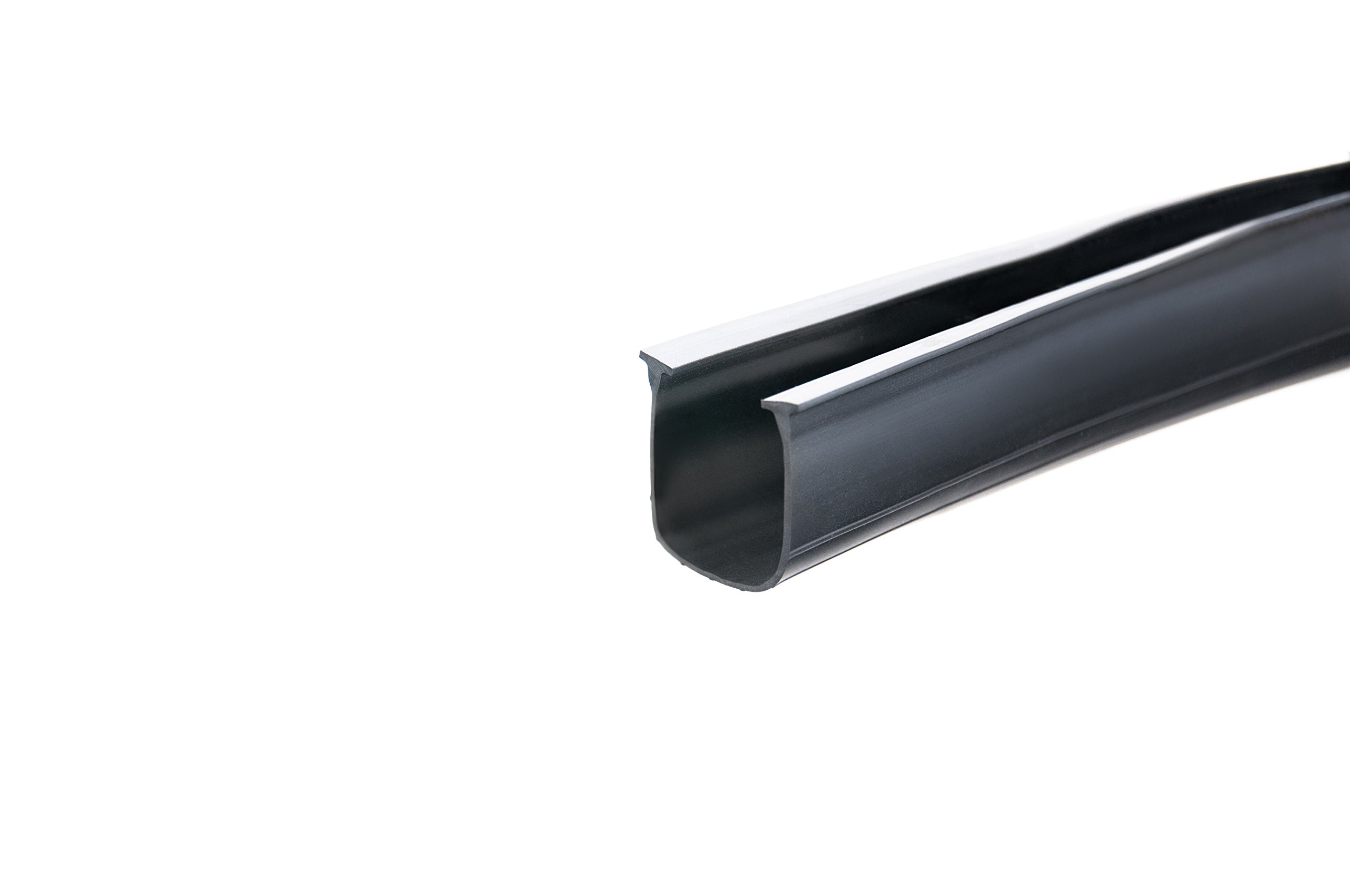 Miller Edge LS-0101-20 Bottom Loop Seal/Weather Seal for Doors, 3 ½ Inch, 20 Foot Spool, Black
