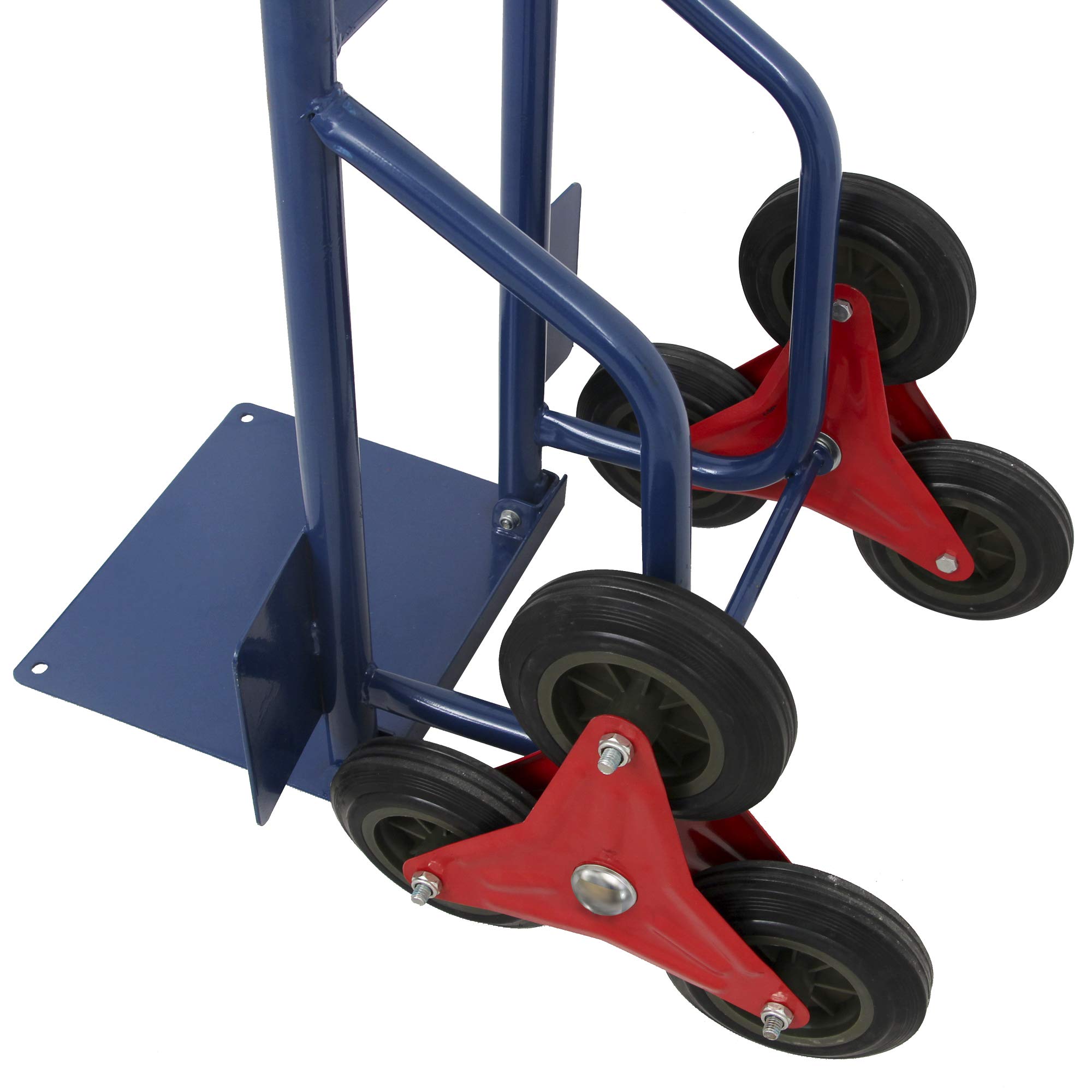 RJDOUJIN 440lbs Heavy Duty Stair Climbing Moving Dolly Hand Truck Warehouse Appliance Cart Blue