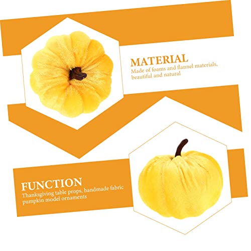 NOLITOY 12 Pcs Fabric Pumpkin Ornament Stackable Pumpkins Fall Decor Fall Pumpkin Pumpkins Lifelike Pumpkin Home Decorations Artificial Pumpkin Flannel Table Decoration Mini