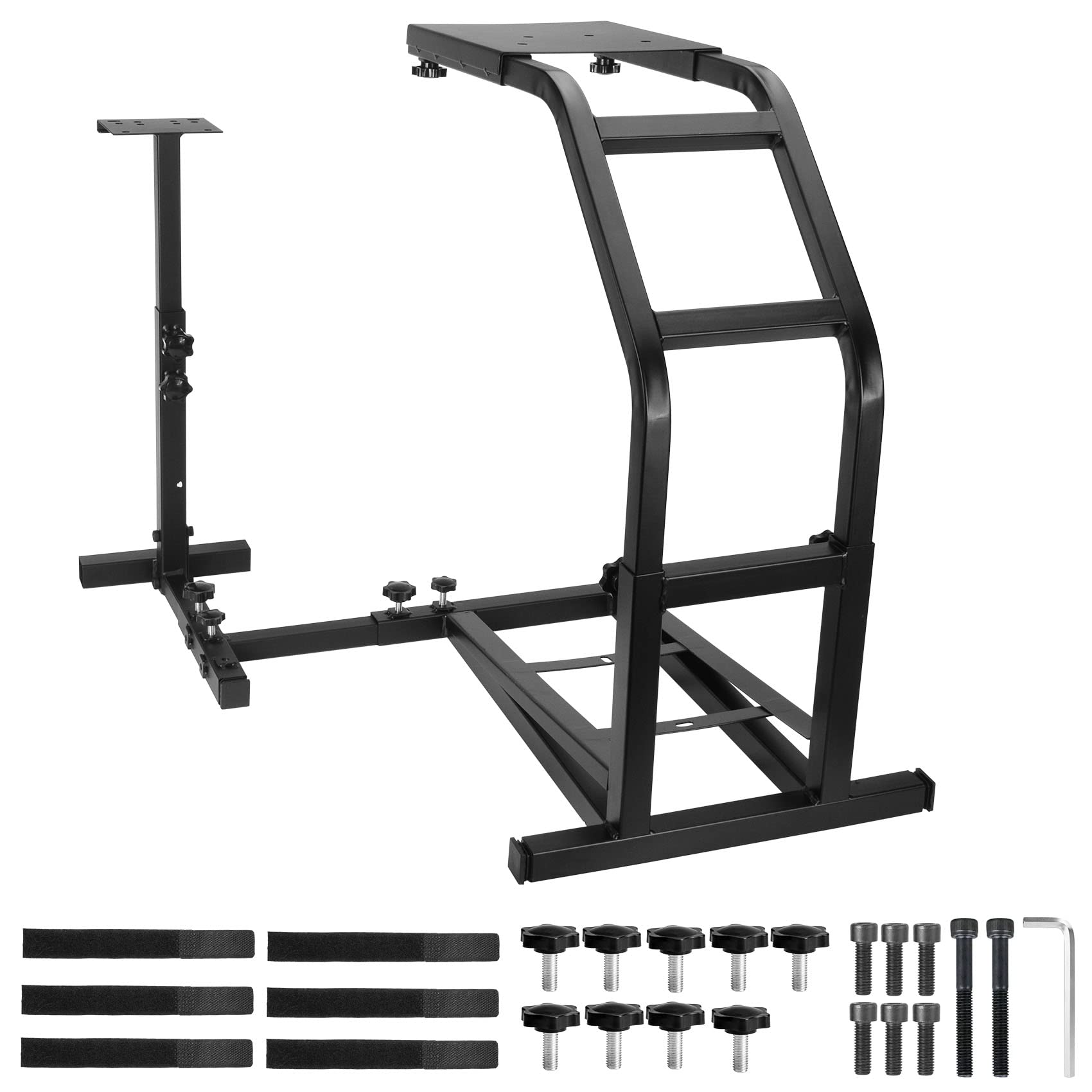 PNKKODW Racing Wheel Stand, Steering Wheel Stand Height Adjustable Racing Stand Racing Simulator for Logitech G25, G27, G29, G920 Wheel and Pedals Not Included