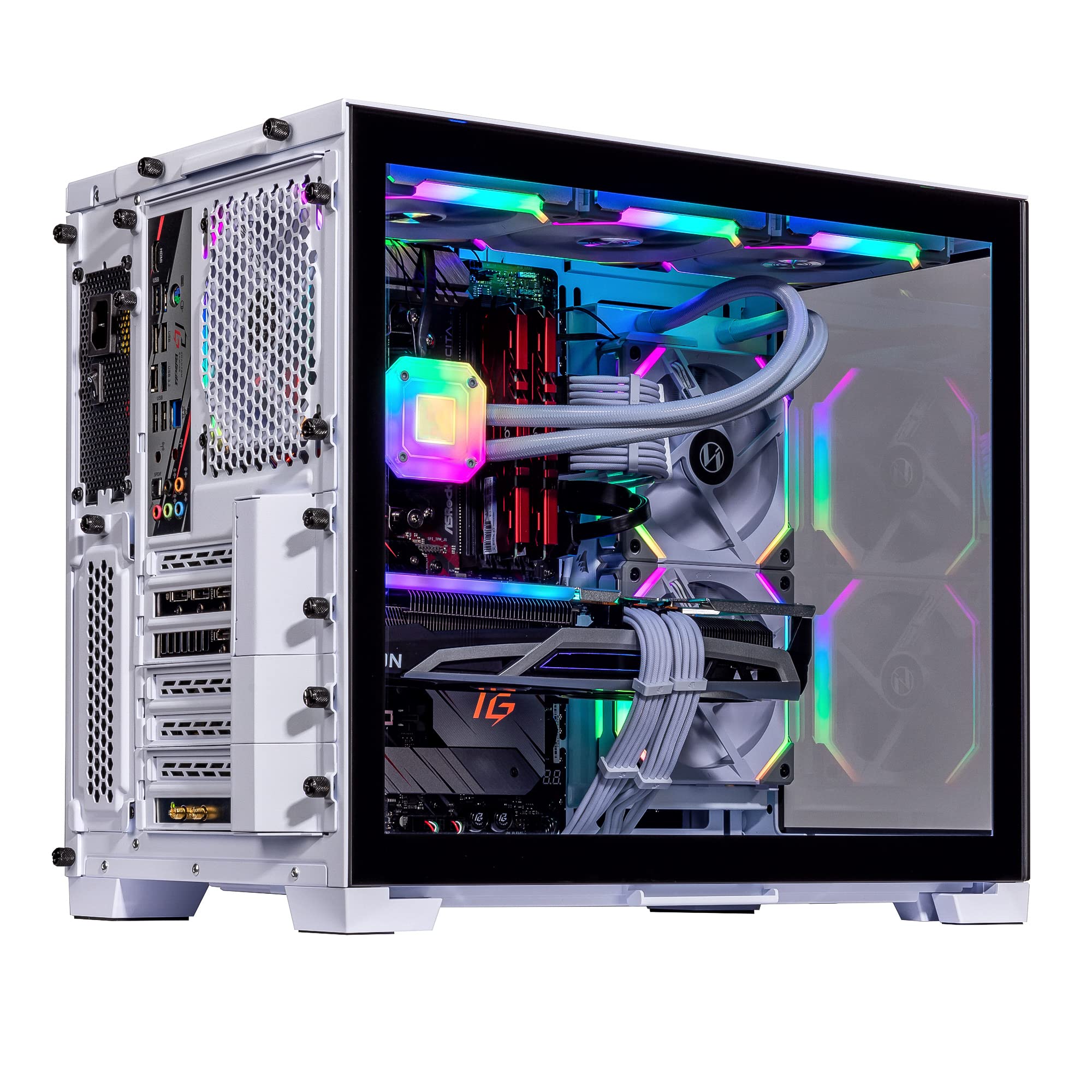 Velztorm Mini Lux Gaming Desktop PC (AMD Ryzen 9 5950X 16-Core, Radeon RX 7900 XTX, 64GB RAM, 2TB PCIe SSD + 6TB HDD (3.5), WiFi, USB 3.2, HDMI, Display Port, Win 10 Pro)