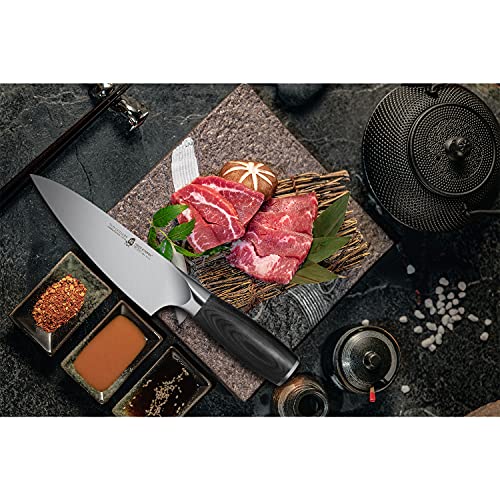 TUO 6 inch Chef Knife, Kitchen Knife Gyuto chef Knife, German High-Carbon Stainless Steel, Comfortable Pakkawood Handle, Full Tang with Gift Box, Goshawk Series