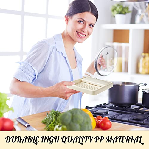 Tatuo 6 Pack Spoon Rest with Lid Holder Spoon Holder for Stove Top, Pot Lid Utensil Rest with Drip Pad, Kitchen Gadgets Accessories Fit for Spatula Tongs Forks Utensil Holder Organizer