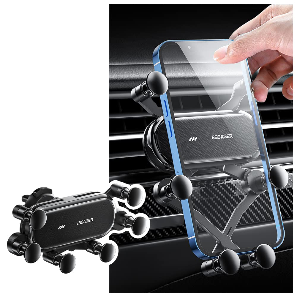 OFBAND Upgraded Car Phone Holder Mount,Gravity Auto Lock Car Vent Phone Mount,Stable Phone Holder Car Compatible with iPhone 14pro Samsung and All Other Smartphones