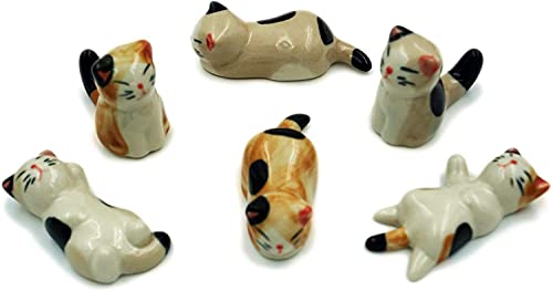 Porcelain Knife Rests Chopstick Rest set, Cat Chopsticks Rest Dinner Spoon Stand Knife Fork Holder, Delightful Cat Shaped Chopsticks Holder - Ideal gift for Mother's Day, Christmas