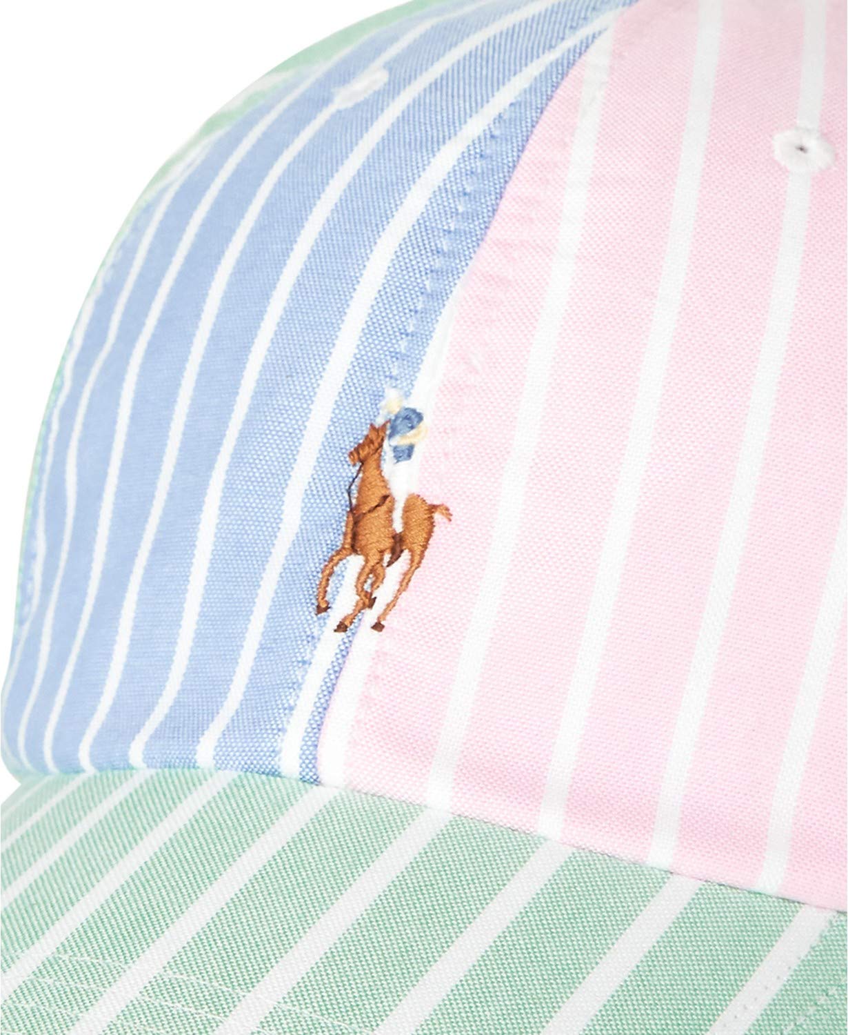 POLO RALPH LAUREN Men`s Striped Oxford Cap (Fun Shirt(7002)/Brown, One Size)