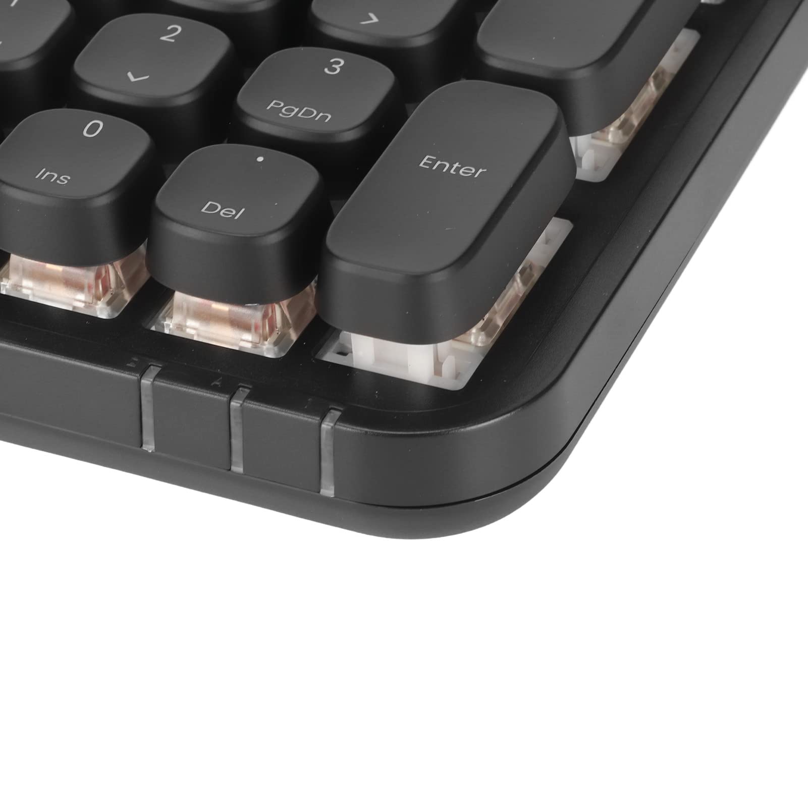 TOPINCN Typewriter Keyboard, 1500mAh Battery Dual Connection Modes Red Switch Retro Bluetooth Mechanical Keyboard with Keypad for Gaming (Black)