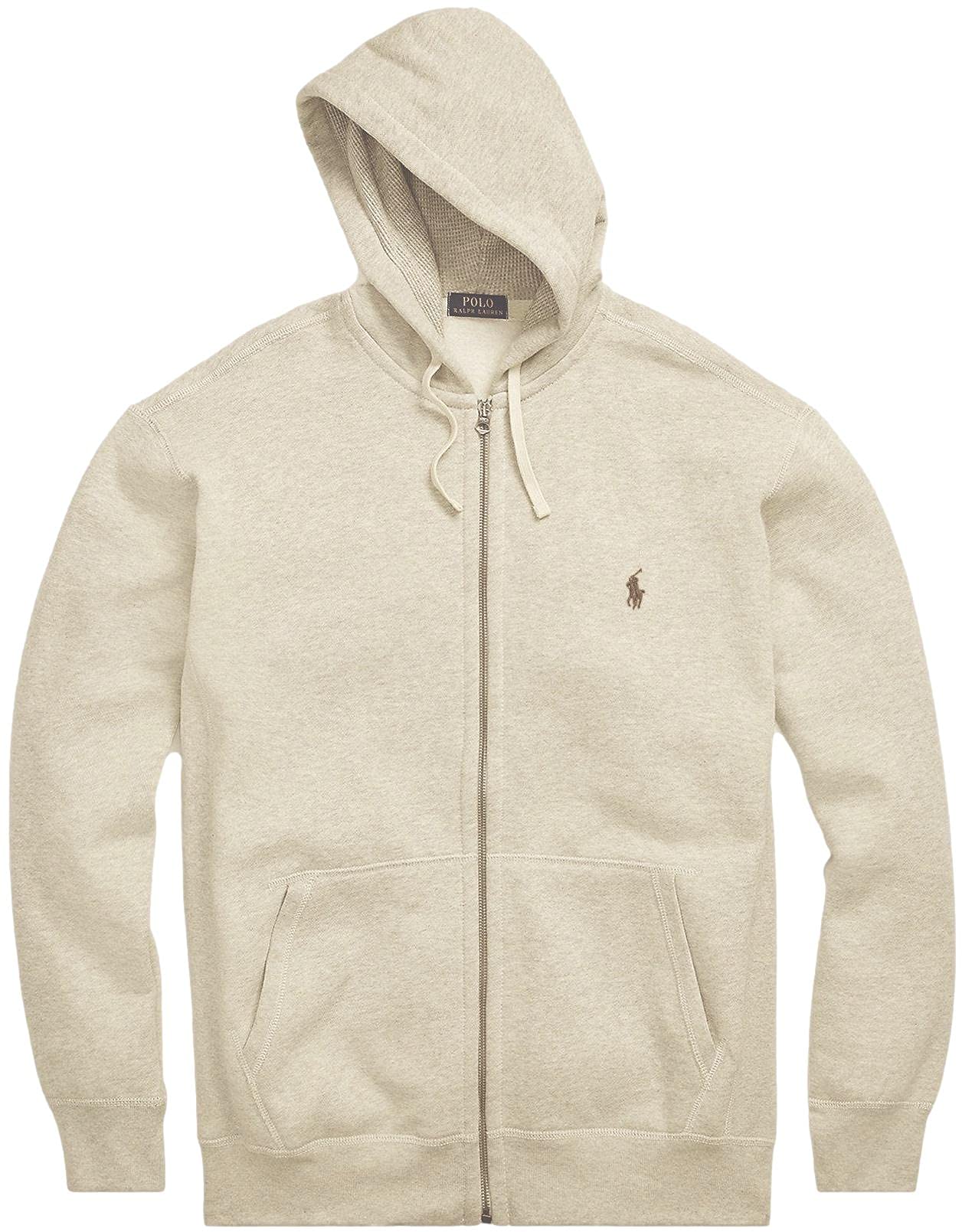 Polo Ralph Lauren Classic Full-Zip Fleece Hooded Sweatshirt - M - Brown