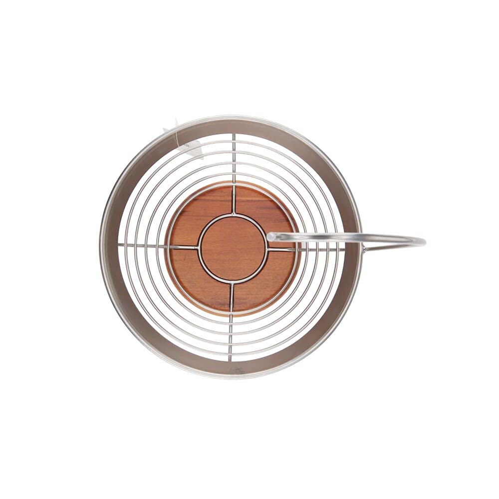 Sabatier Wire and Aacacia Wood Fruit Bowl with Banana Hanger