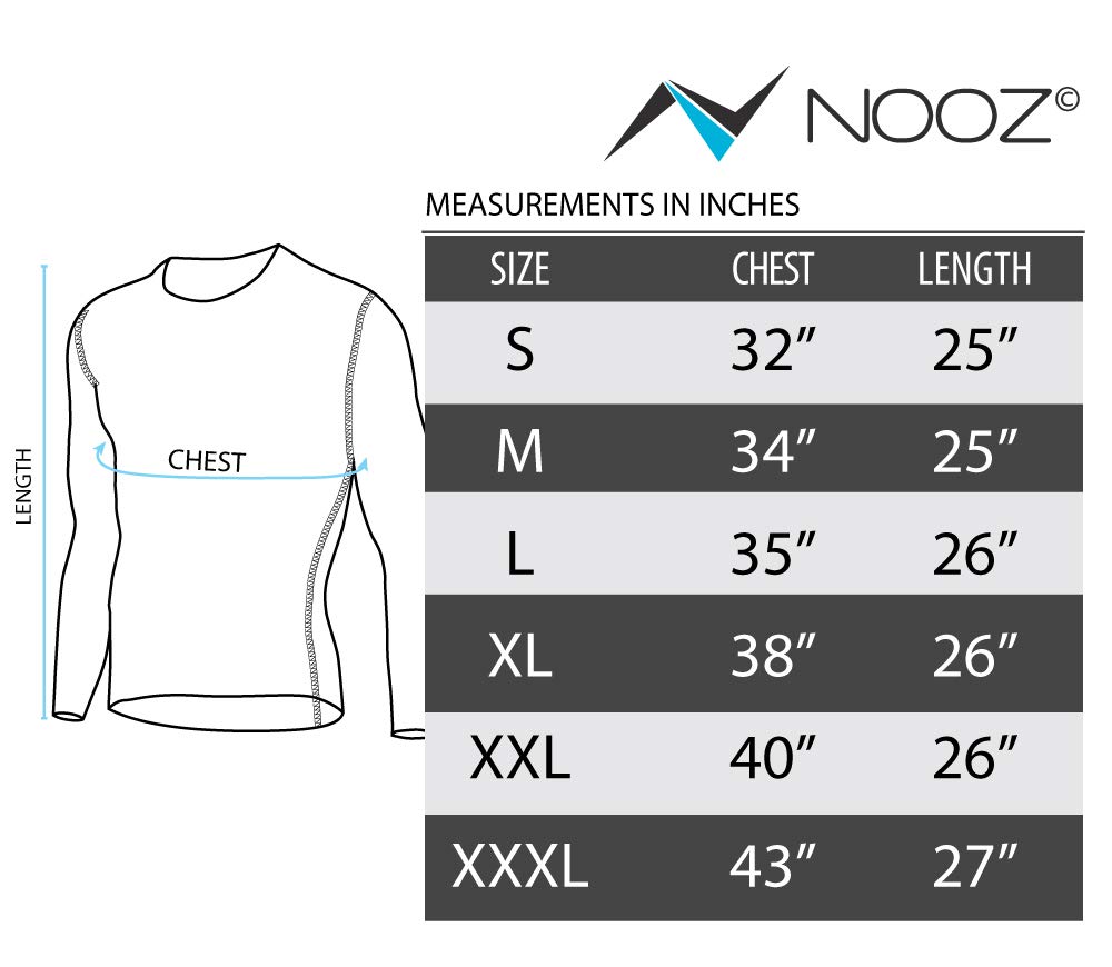NOOZ Men's Cool Dry Compression Baselayer Long Sleeve T Shirts - Neon Green, Large