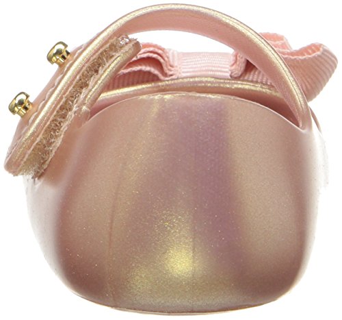Mini Melissa Baby-Girl's My First Mary Jane, Metallic/Pink, 3 M US Infant