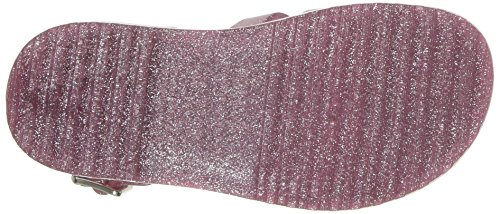 Mini Melissa Baby-Girl's Mini Flox Ballet Flat, Pink Candy Glitter, 5 M US Toddler