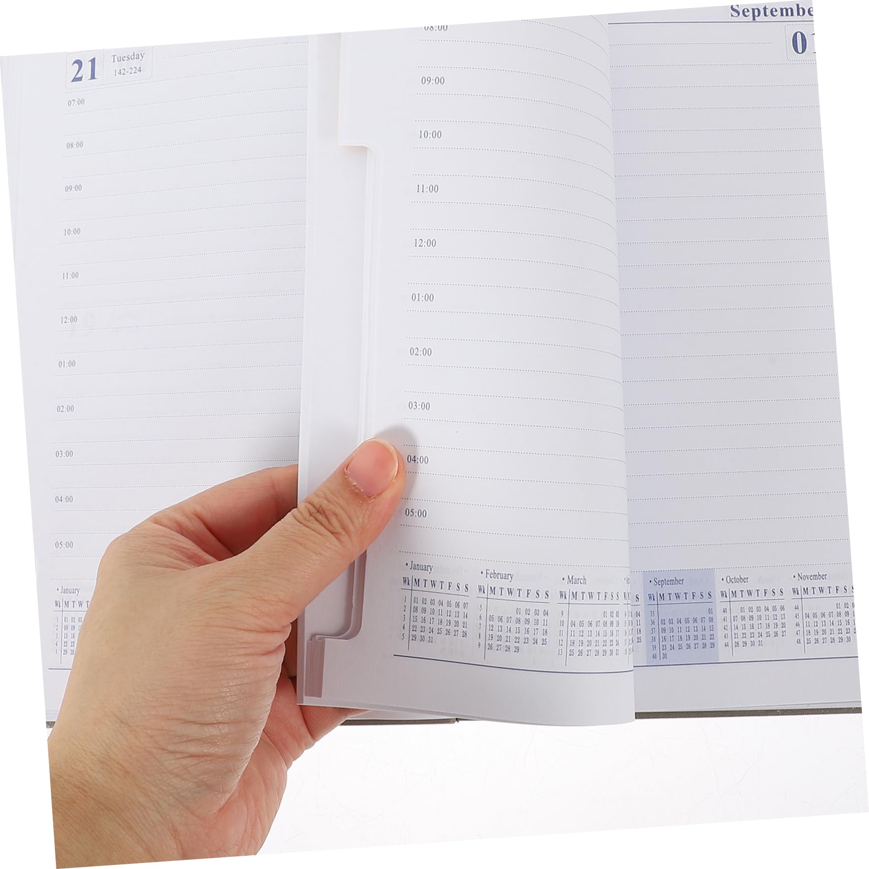 NUOBESTY 2024 Agenda Book softcover notebook planner notebook schedule recording notepad business planning notebook 2024 english notepad planning handbook office Accessories portable Paper