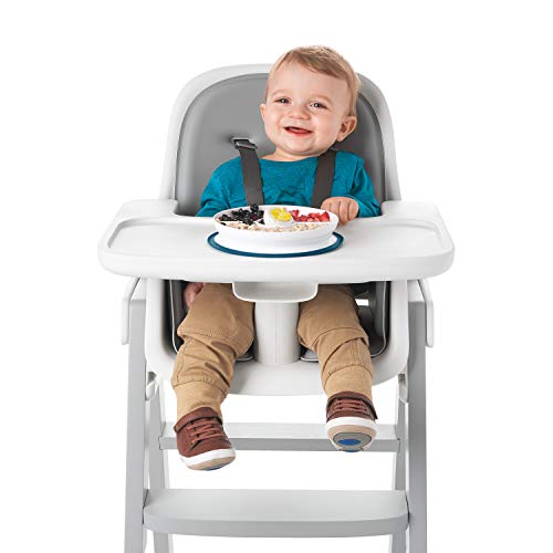 OXO Tot Stick & Stay Suction Divided Plate - Navy (Pack of 3)