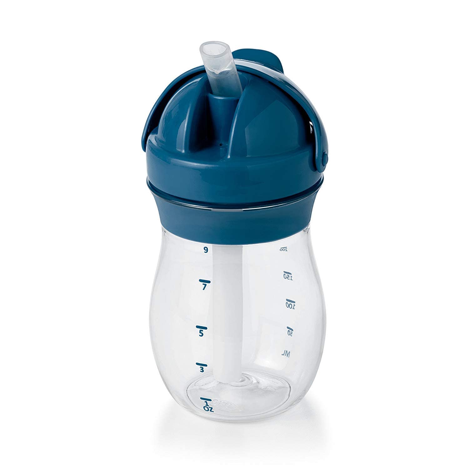 OXO TOT Transitions Straw Cup, Navy, 9 Ounce (2 Pack)