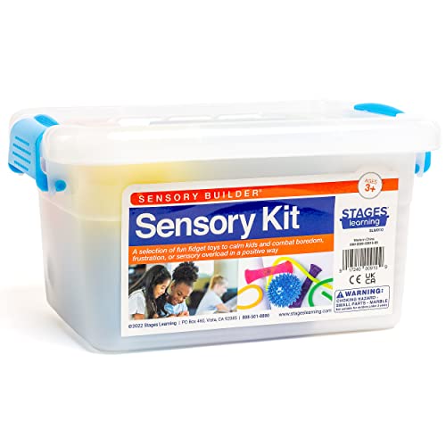 Sensory Builder: Fidget Toys Sensory Kit Bundle-from The Makers of Language Builder - Stress Relief Balls with Fidget Hand Toys for Anxiety Kids & Adults-Calming Toys for ADHD Autism Anxiety
