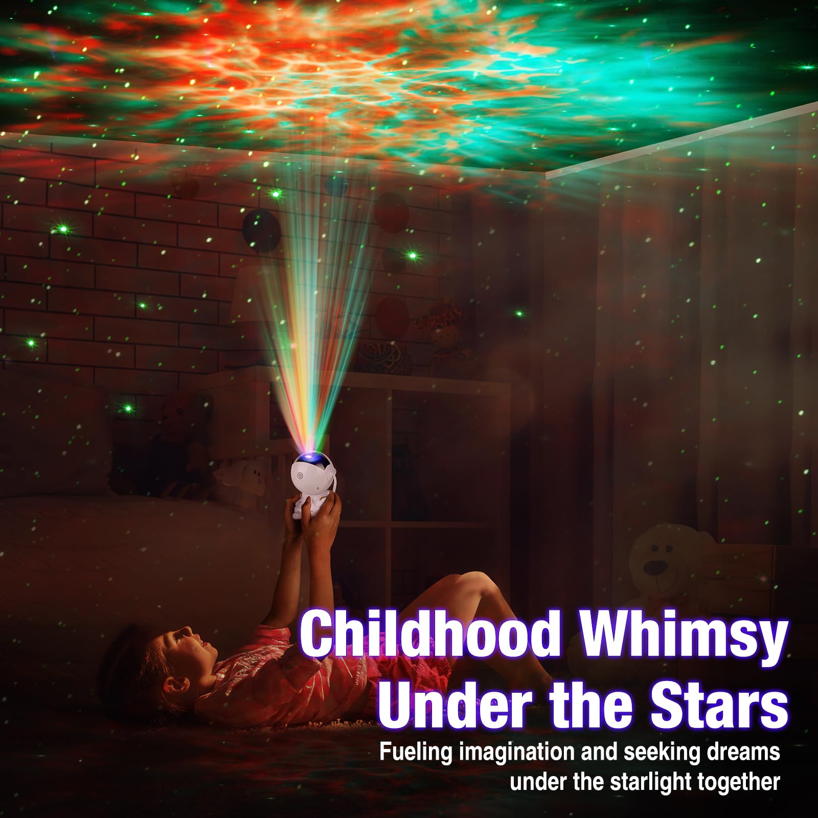 XHSY Astronaut Projector,Star Projector Galaxy Light,Night Light for Kids,Light Projector for Bedroom,Starry Nebula Ceiling LED Lamp,with Remote (White1)