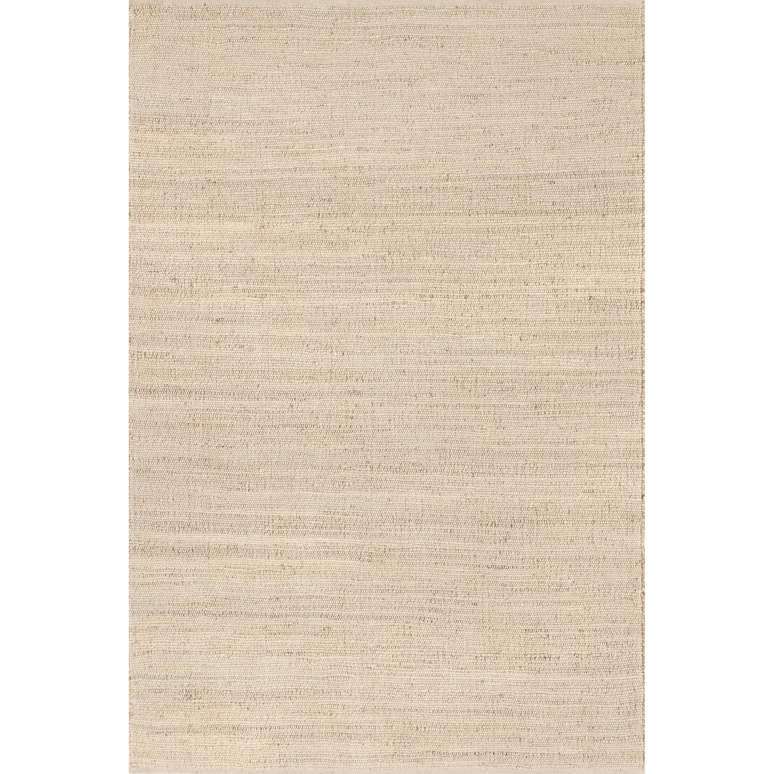nuLOOM 4x6 Elfriede Jute & Cotton Hand Woven Area Rug, Natural, Solid Rustic Farmhouse Style, Weaved Design, Natural Fiber, For Bedroom, Living Room, Dining Room, Hallway, Office, Entryway