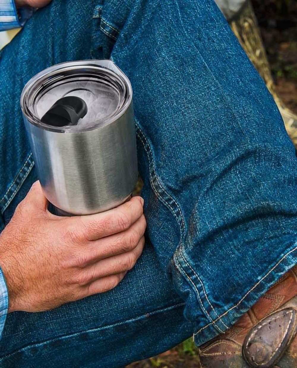 Magnetic Spill Proof Slider Lid, ALIENSX Replacement Tumbler Lids for Yeti Rambler, Ozark Trail, Old Style Rtic Coffee Tumbler (20 oz - 1 Pack)