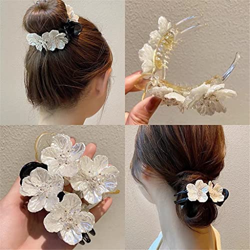 SMLJLQ Maruko Hair Clips Women's Romantic Women's Elegant Temperament Headwear Accessories (Color : A, Size : One size)