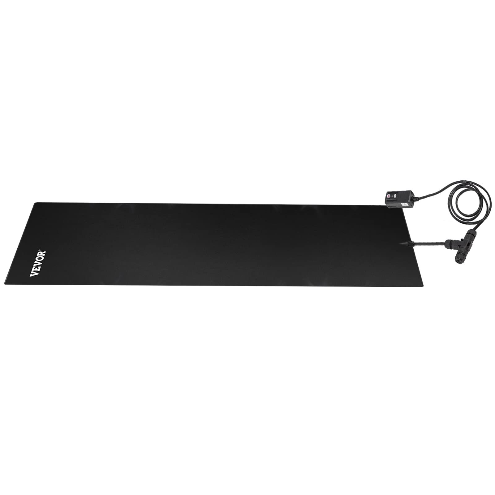 VEVOR 30 0in, 10in x 30in 120V Walkway, PVC Heated Ice Power Cord, Ideal Winter Outdoor Slip-Proof Snow Mat, 2'' per Hour Melting Speed, Black